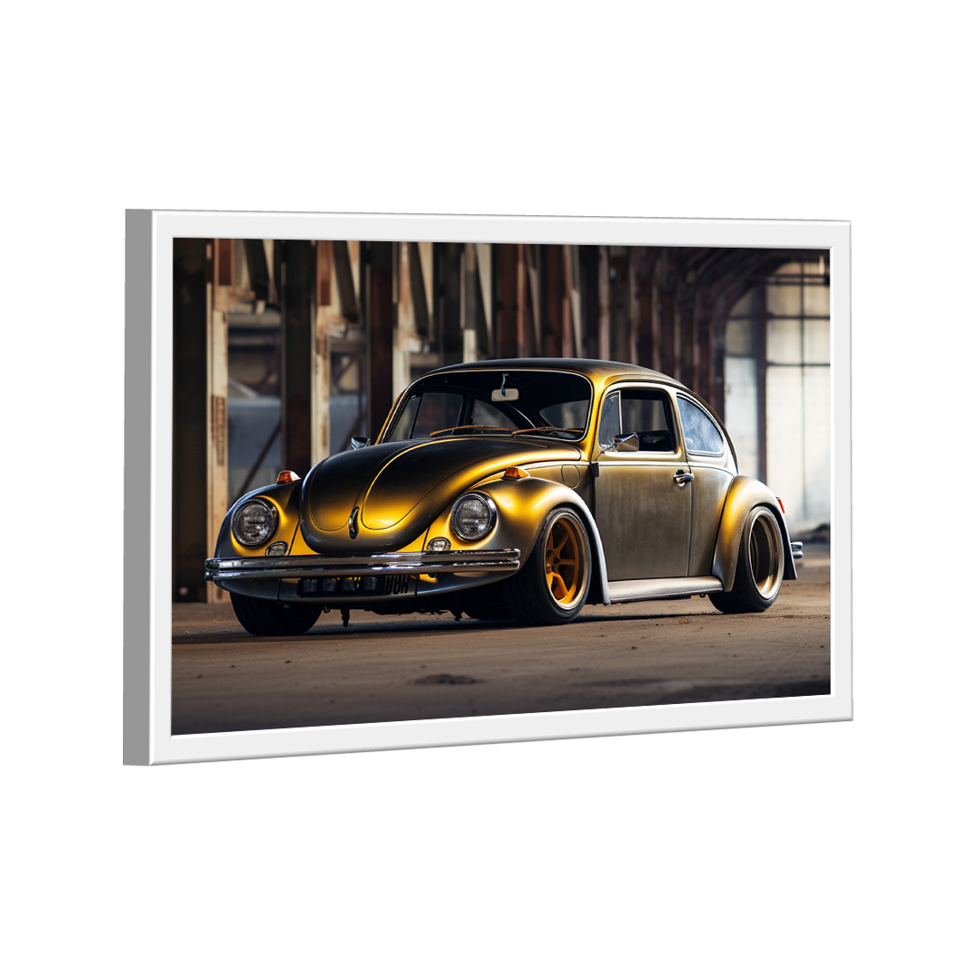 Quadro Fusca Dourado -- BR ARTES