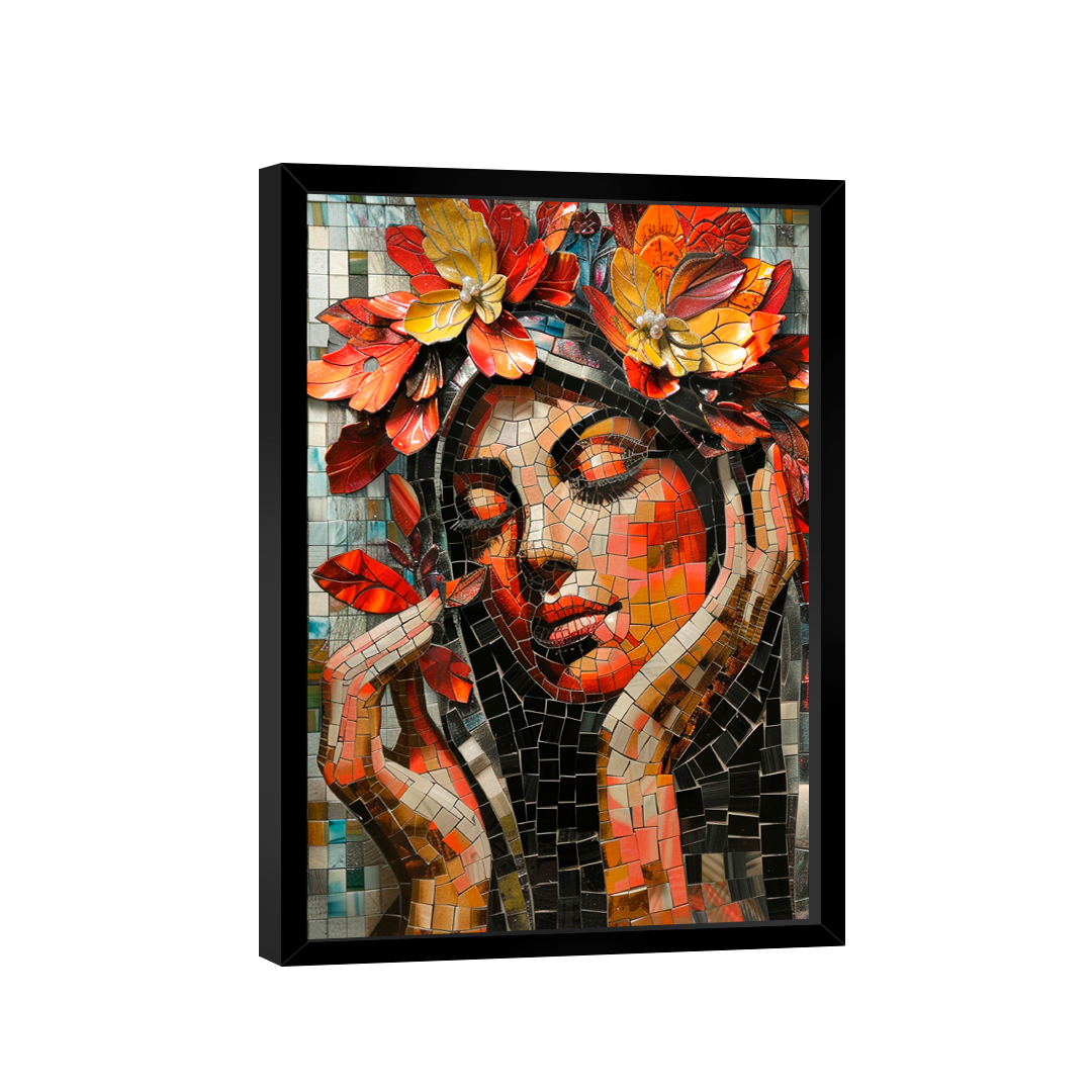 Quadro Decorativo Maria Mosaico Efeito 3D