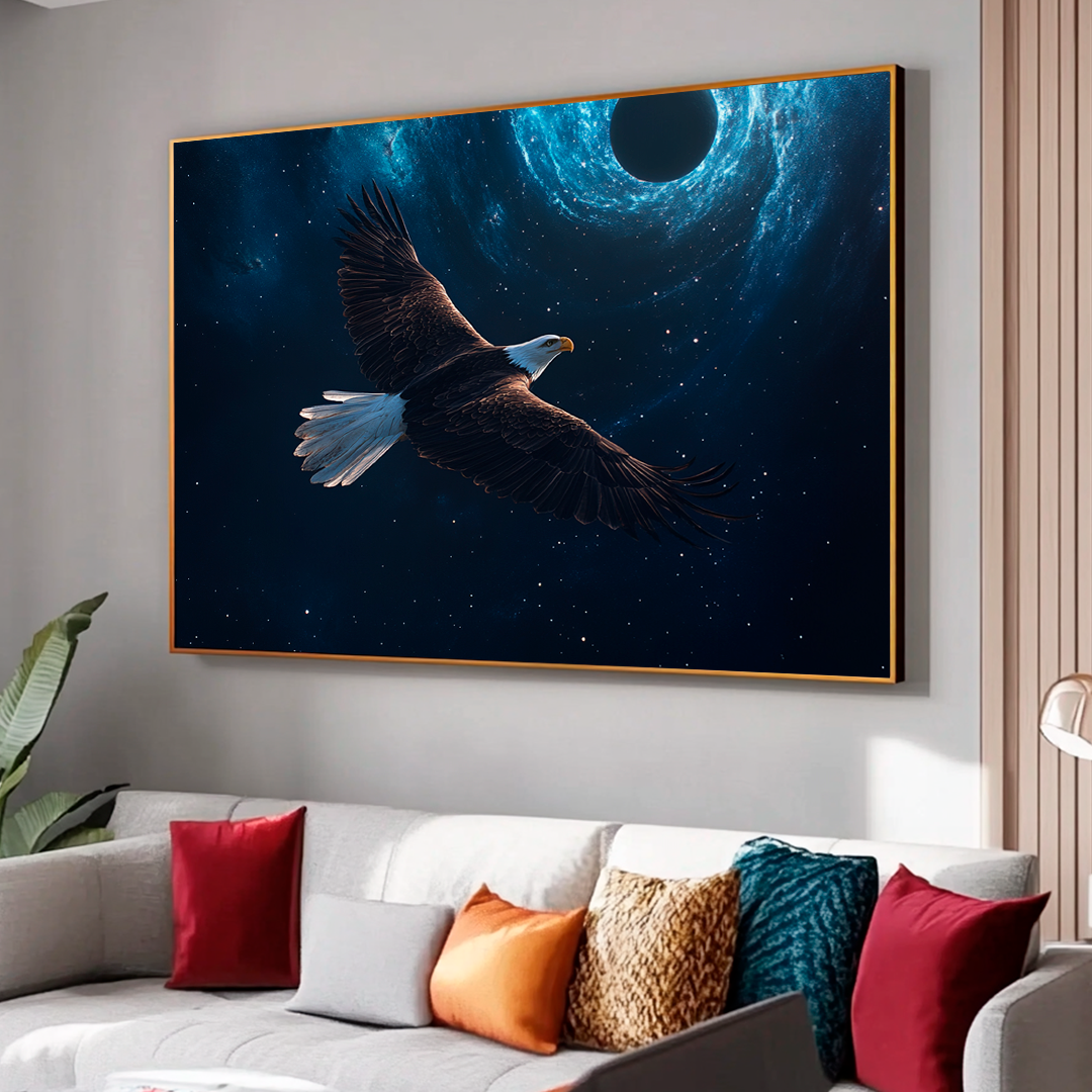 Quadro Decorativo Águia no Epaço